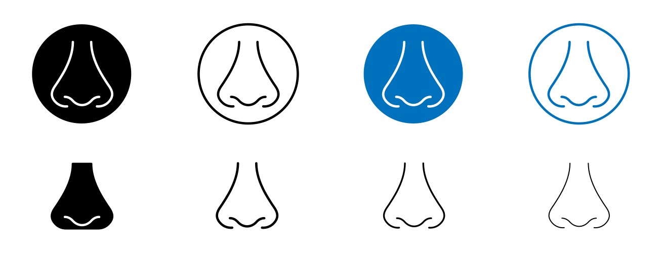 Nose icon set Royalty Free Vector Image - VectorStock