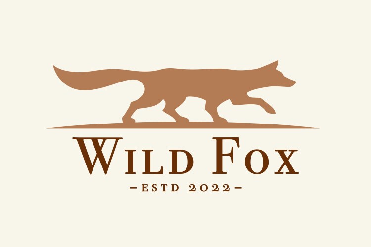 Wild red fox set forest ginger animal flying Vector Image