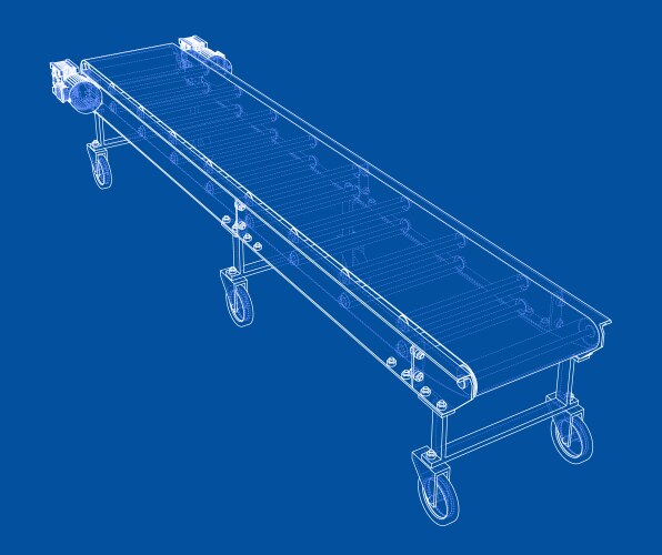 Roller conveyor Royalty Free Vector Image - VectorStock