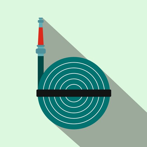 Fire hose firefighting item Royalty Free Vector Image