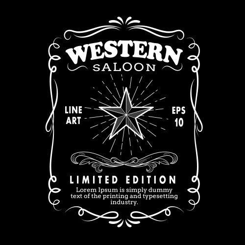 Vintage Western Border Frame Royalty Free Vector Image