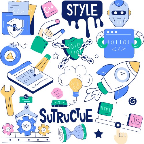 Programming pattern depicting software coding web Vector Image