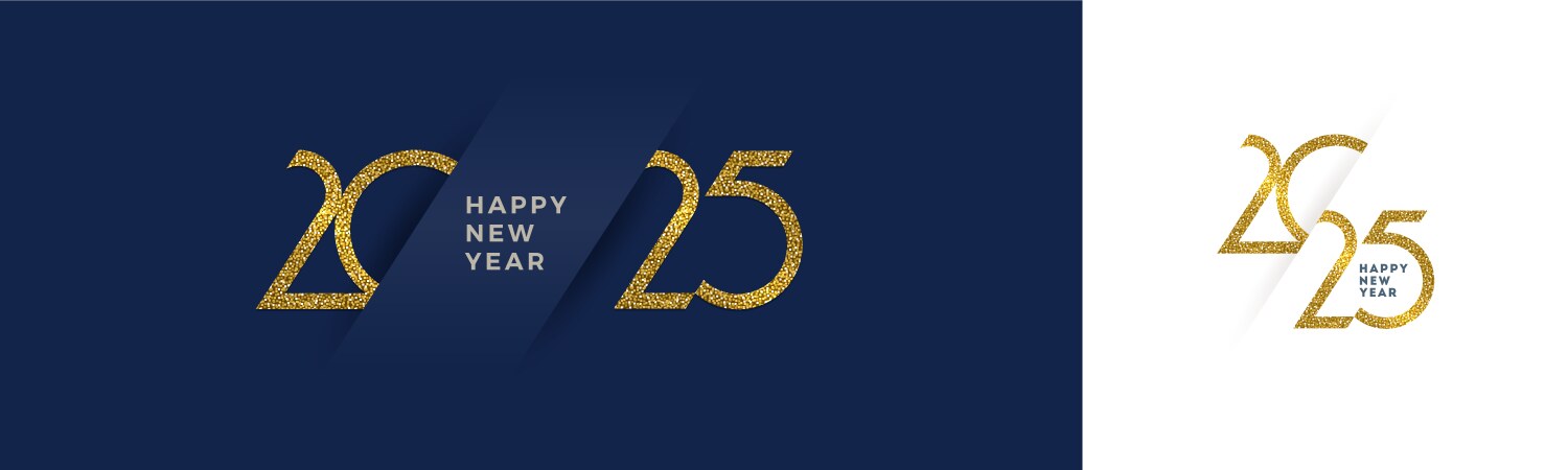 2025 new year logo Royalty Free Vector Image - VectorStock