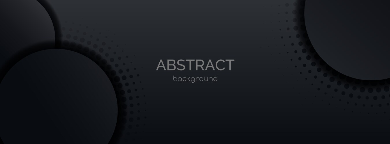 Black abstract long banner minimal dark Royalty Free Vector