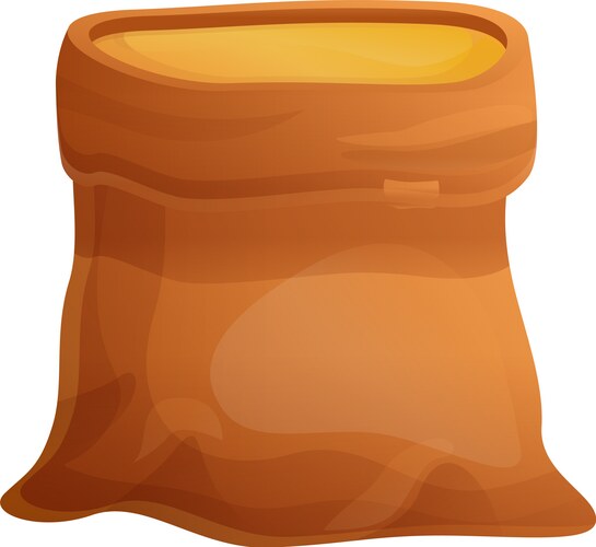 Wheat sack icon realistic style Royalty Free Vector Image