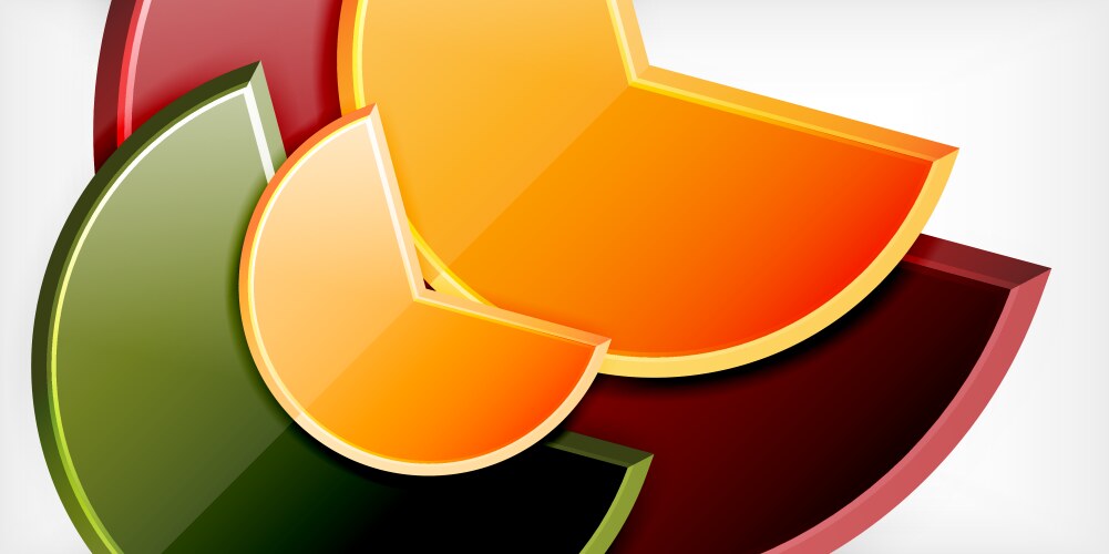 Glass reflective geometric round shapes background