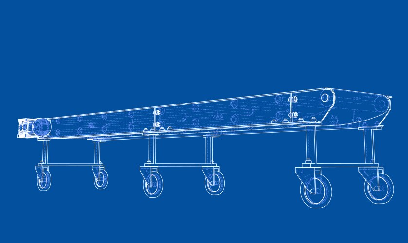 Roller conveyor Royalty Free Vector Image - VectorStock