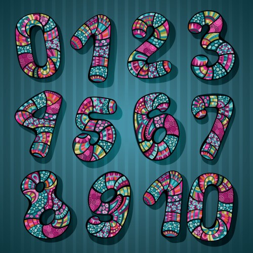 Number Doodles Vector Images (over 17,000)