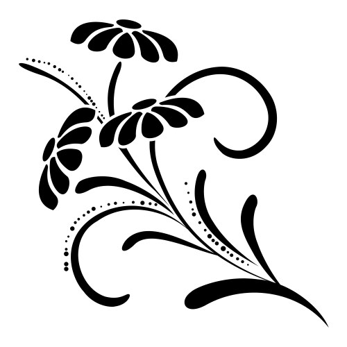 Floral scroll Royalty Free Vector Image - VectorStock