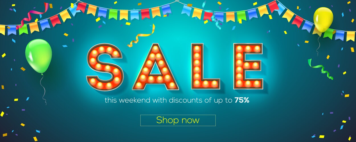 Banner template with disco ball Royalty Free Vector Image
