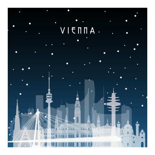 Vienna Skyline Silhouette Vector Images (over 440)