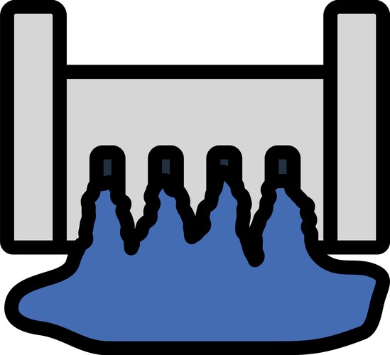 Hydro power station icon Royalty Free Vector Image