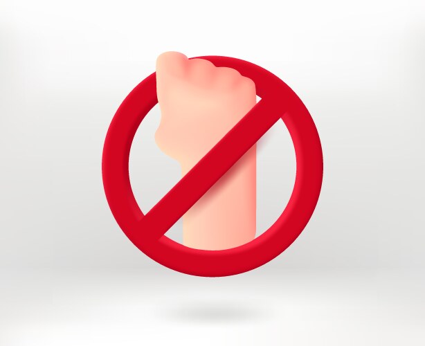 Stop singing concept with microphone icon 3d Vector Image