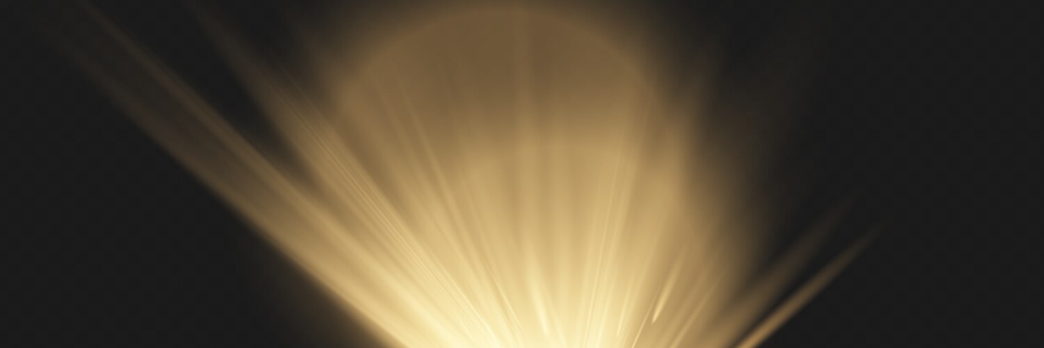 White glowing light explodes on a transparent Vector Image