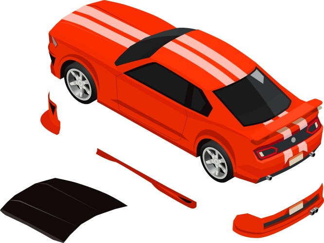 Wheel of car composition Royalty Free Vector Image