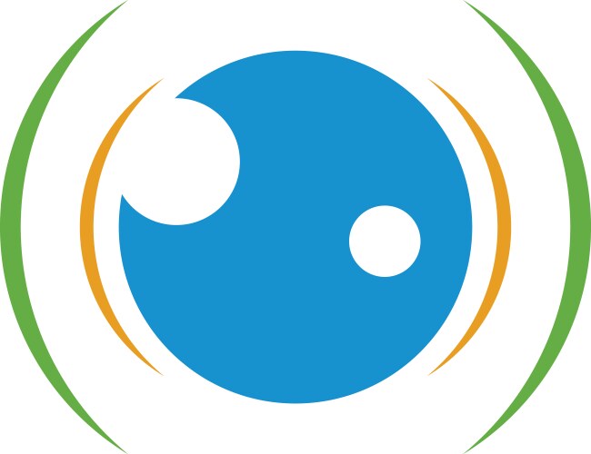 Eye camera logo icon design Royalty Free Vector Image