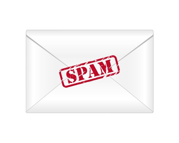 Envelope and spam message Royalty Free Vector Image
