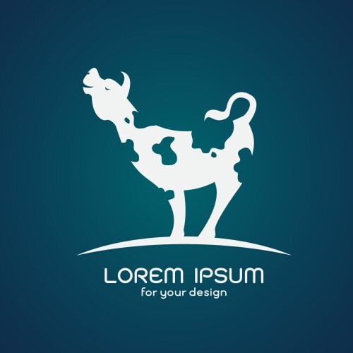 Cow head design on white background farm animal Vector Image