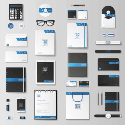 Mock up set Royalty Free Vector Image - VectorStock