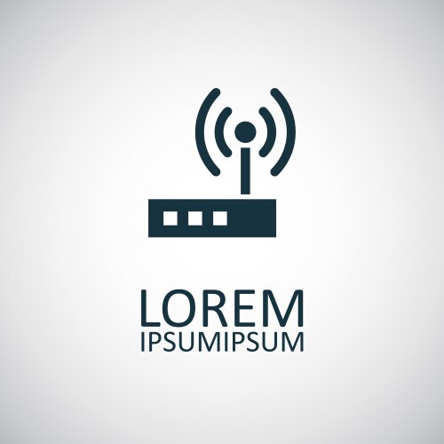 Wi-fi router line icon Royalty Free Vector Image