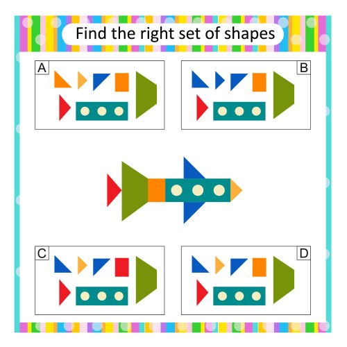 Logic game for kids find the mistakes Royalty Free Vector