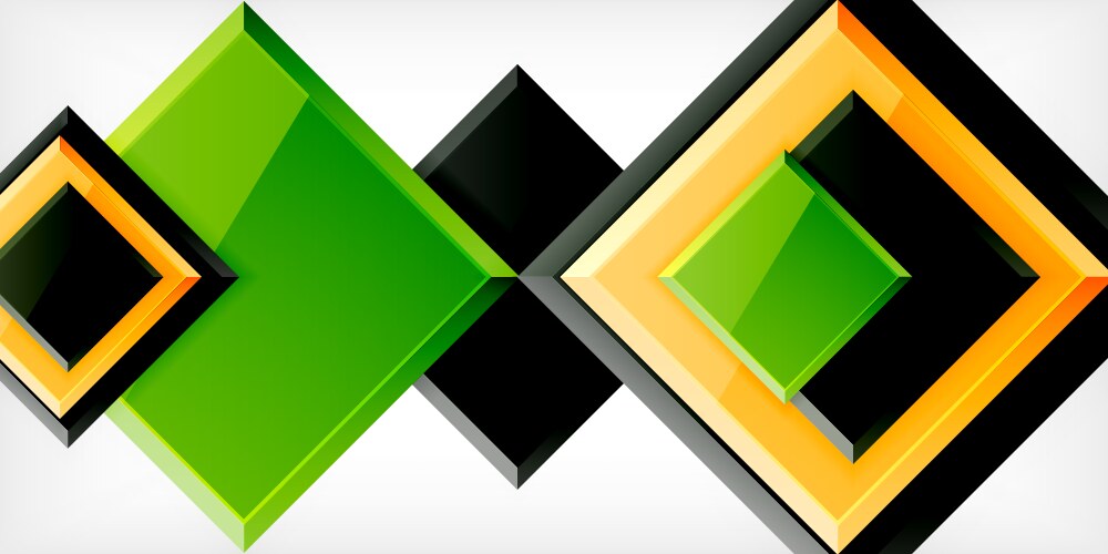 Shiny glossy metallic or plastic square design Vector Image