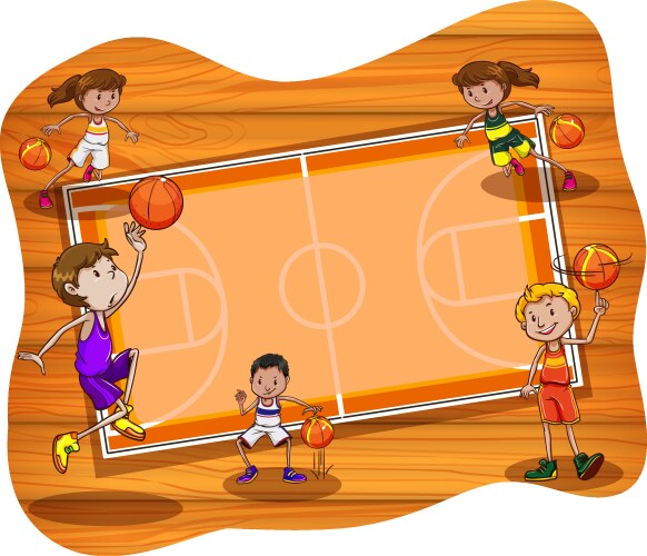 Basketball border Vector Images & Graphics for Commercial Use | VectorStock