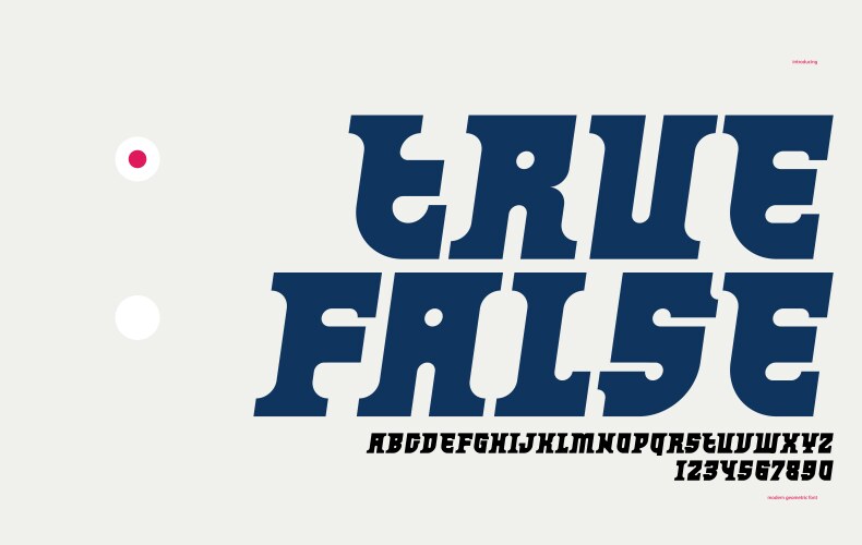 Bold and strong geometric font for logos Vector Image