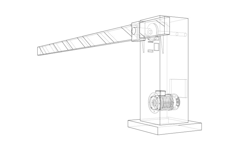 Yellow black striped barrier gate crossing Vector Image