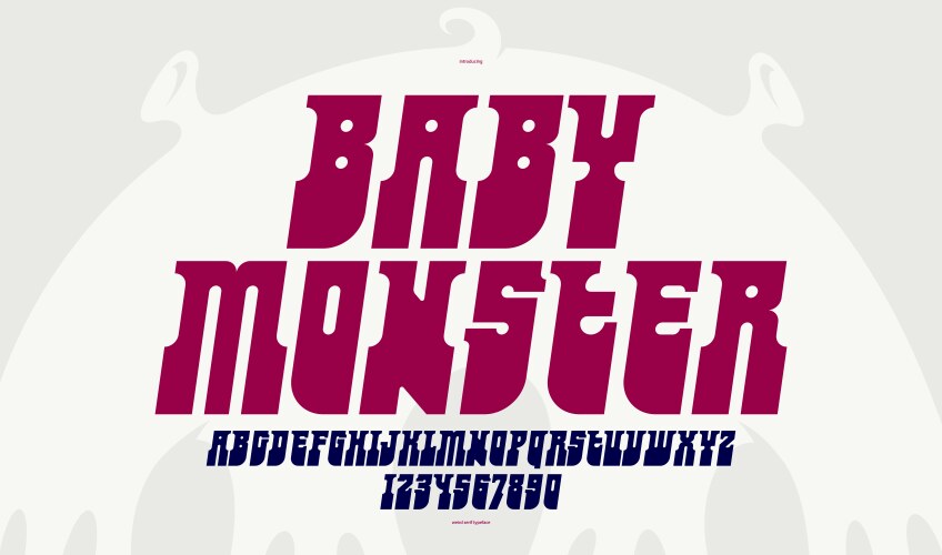 Bold and strong geometric font for logos Vector Image