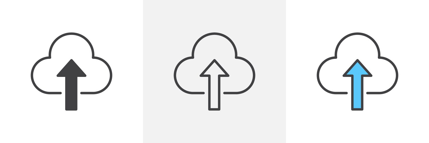 Database icon set cylinder server data storage Vector Image