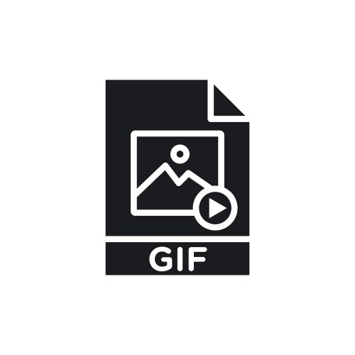 Gif icon set animated gif format symbol gif Vector Image
