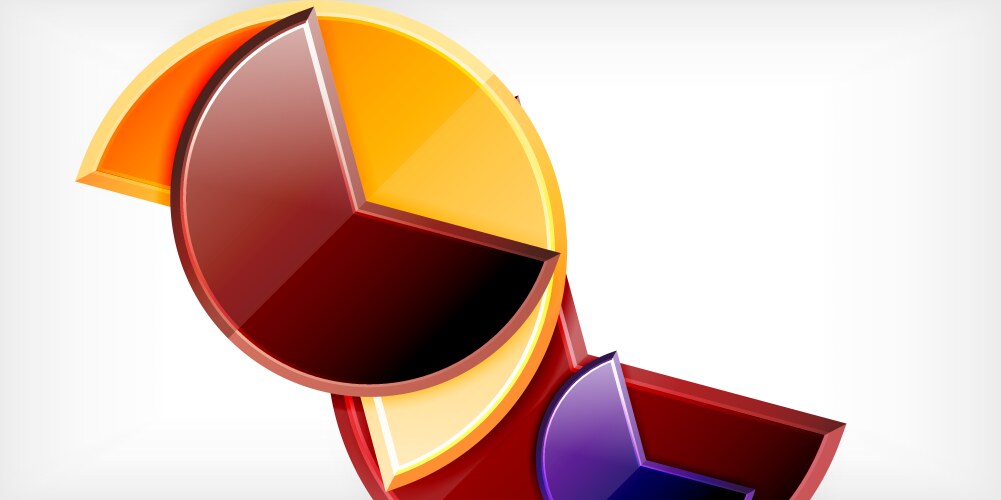 Glass reflective geometric round shapes background