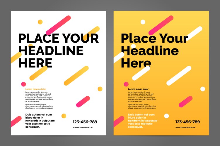 Minimal poster template design Royalty Free Vector Image