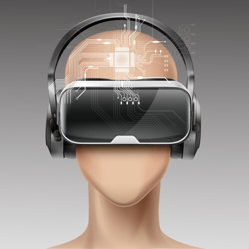 Optical head-mounted display Royalty Free Vector Image