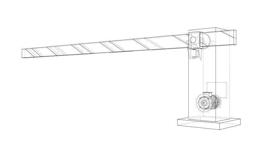 Automatic barrier gate closing access icon Vector Image