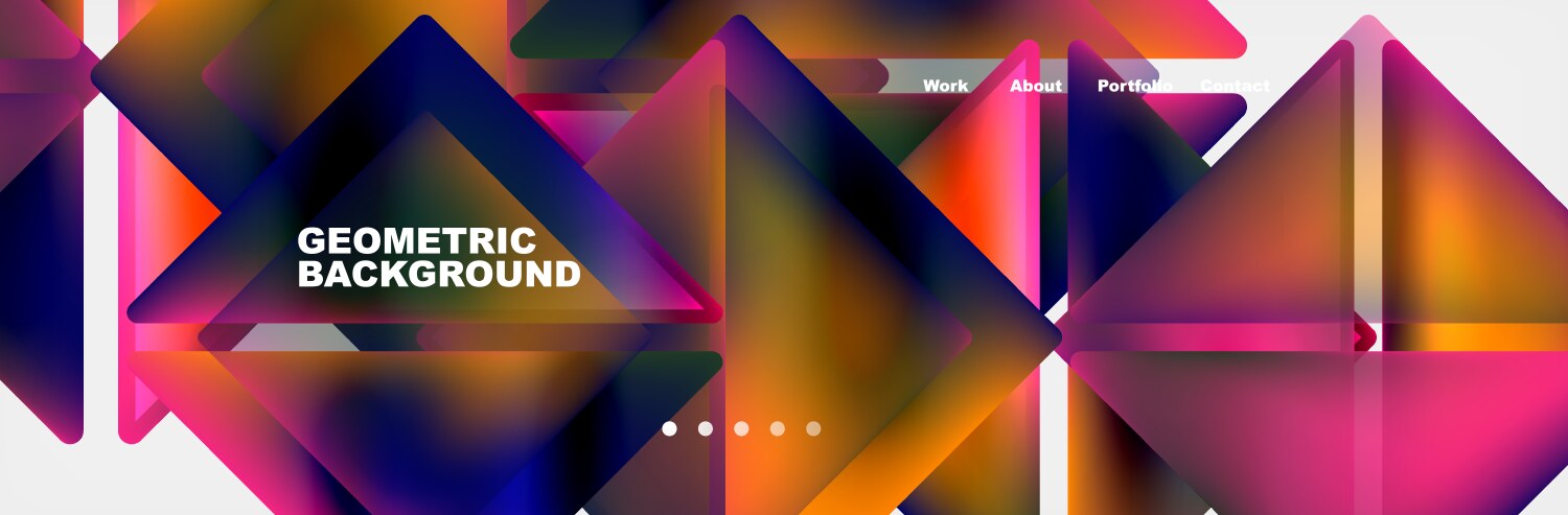 Round triangles and squares web site page template