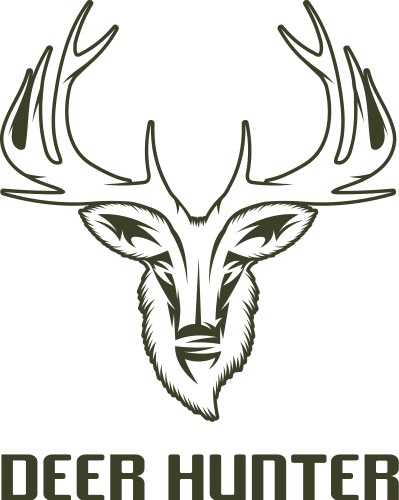 Deer with rifle engraving Royalty Free Vector Image
