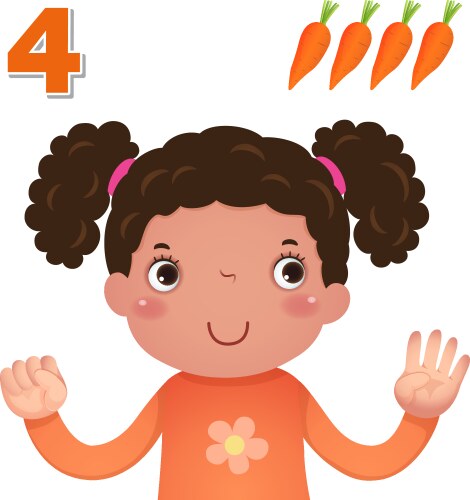 Flashcard for learning to counting number 0 Vector Image