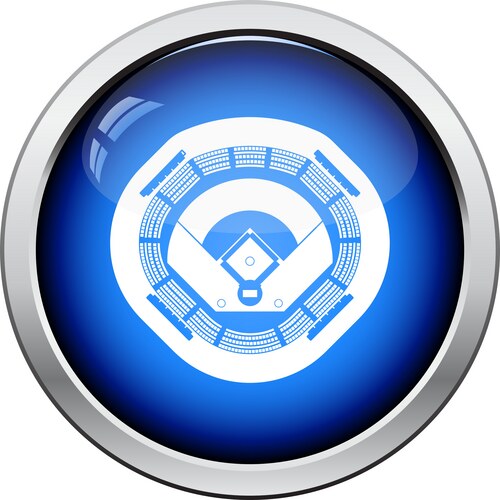Baseball stadium icon Royalty Free Vector Image