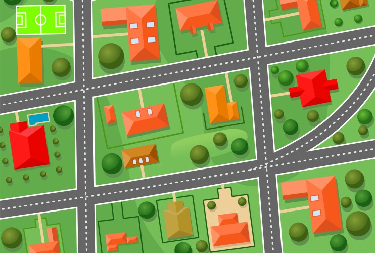 Map of suburb Royalty Free Vector Image - VectorStock