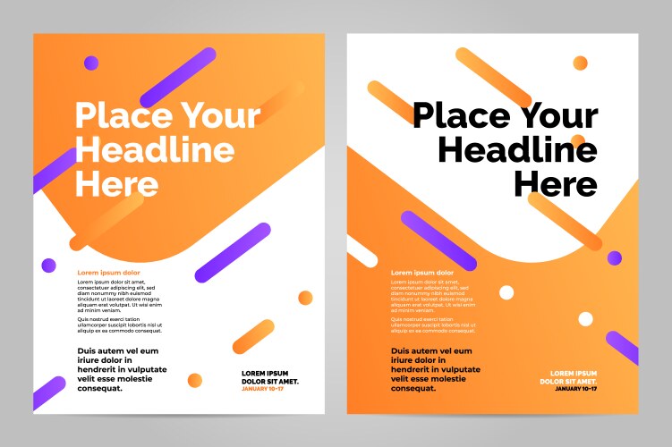 Minimal poster template design Royalty Free Vector Image