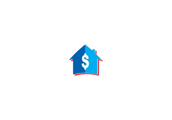 House sold money logo Royalty Free Vector Image