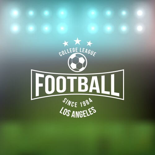 Soccer football typography badge design element Vector Image