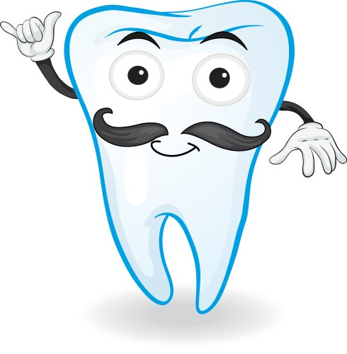 Cute healthy tooth kids cartoon for dental care Vector Image
