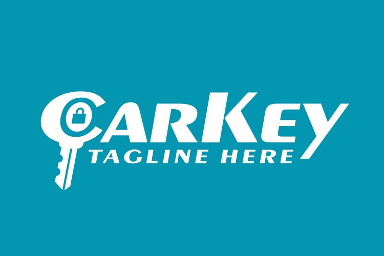 Car key lettering logo letter y symbol Royalty Free Vector