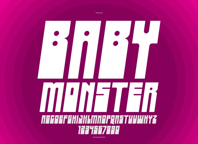 Bold and strong geometric font for logos Vector Image