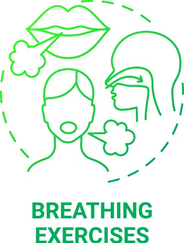 Breathing icon breath difficulties sign Royalty Free Vector