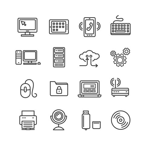 Computer Outline Vector Images (over 540,000)