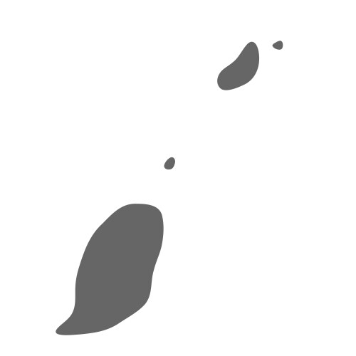 Grenada simplified map Royalty Free Vector Image